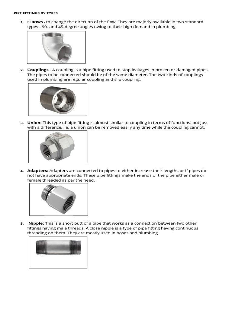 Pipe Fitting | PDF | Pipe (Fluid Conveyance) | Manufactured Goods