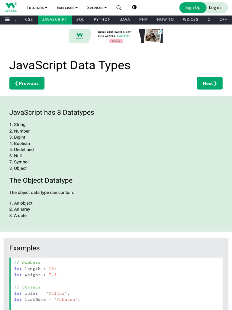 JavaScript Data Types | Download Free PDF | Boolean Data Type | Java Script JavaScript Data Types | Download Free PDF | Boolean Data Type | Java Script