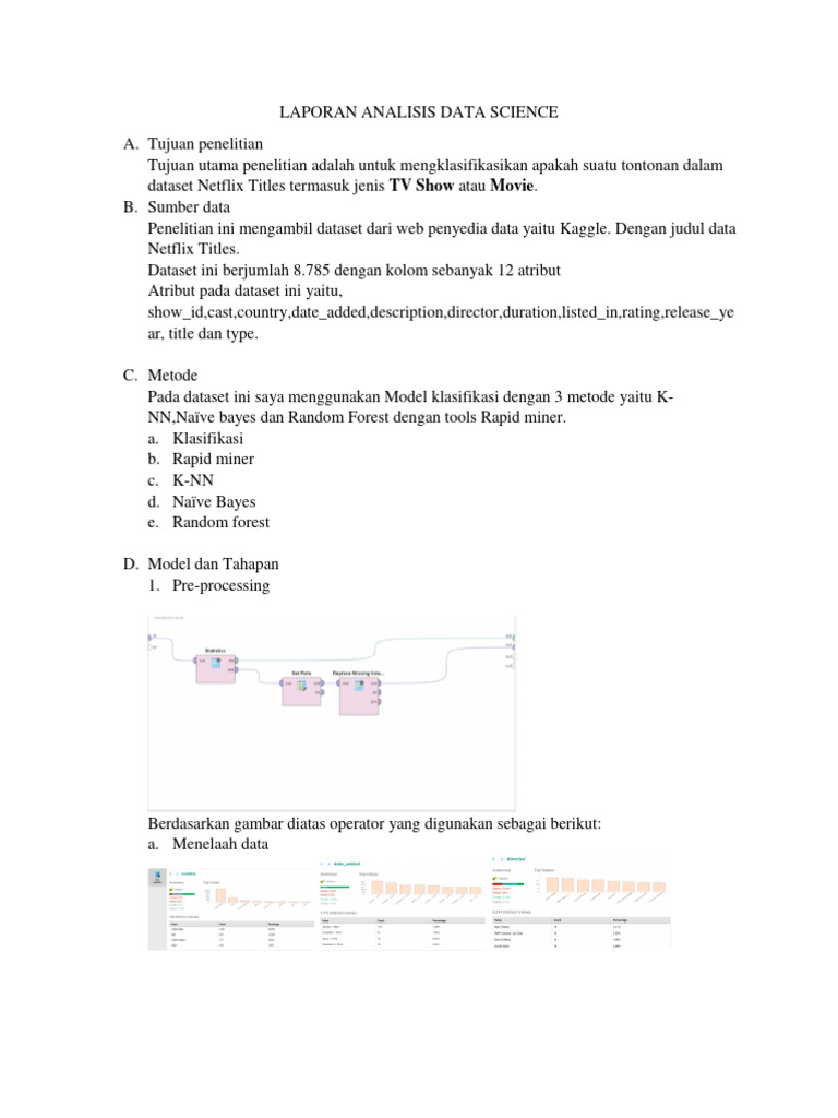 Laporan Analisis Data Science | PDF