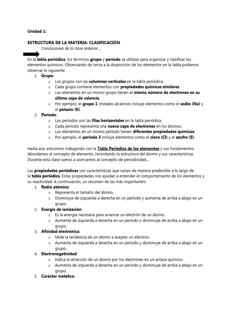 2024-3-25 - Instituto Industrial Pablo Tavelli - QUÍMICA - ESTRUCTURA DE LA MATERIA 4to I.I.P.T ...