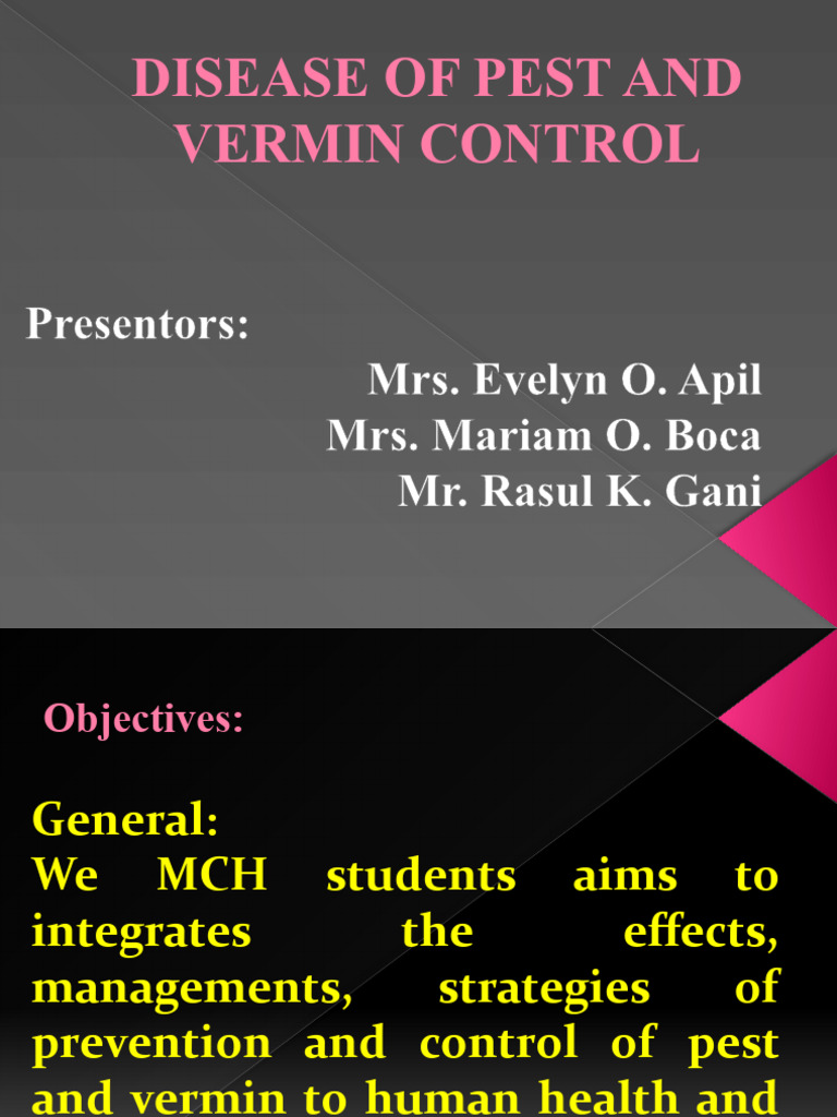 DISEASE OF PEST AND VERMIN CONTROL | PDF | Pest Control | Pest (Organism)