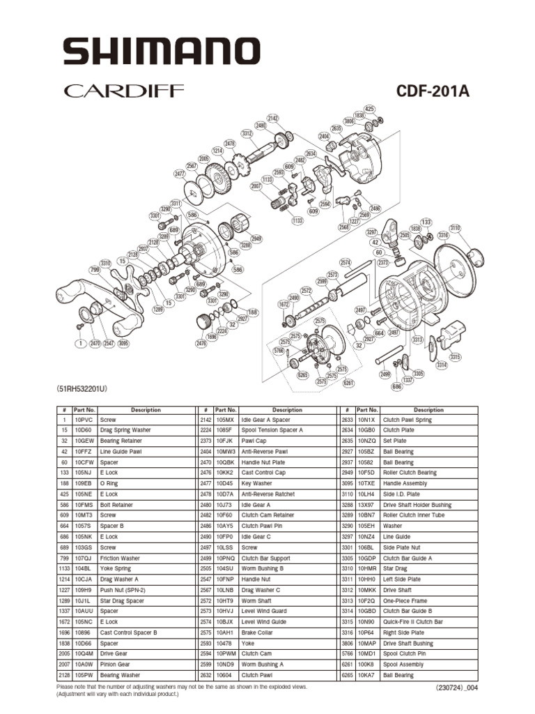 Part_list_shimano | PDF | Clutch | Gear