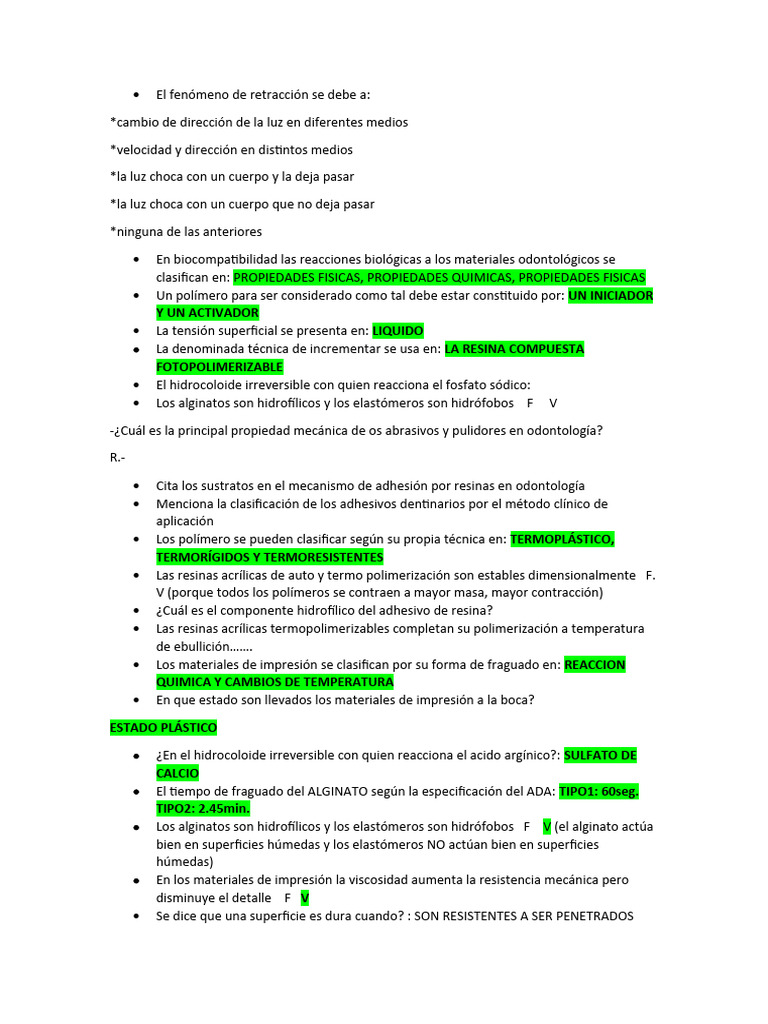 Examenes Materiales | PDF | Polímeros | Silicona