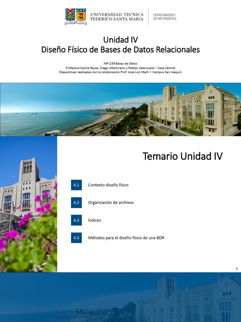 Unidad 4 - Diseño físico de Bases de Datos Relacionales | PDF | Bases de datos | Archivo de ...