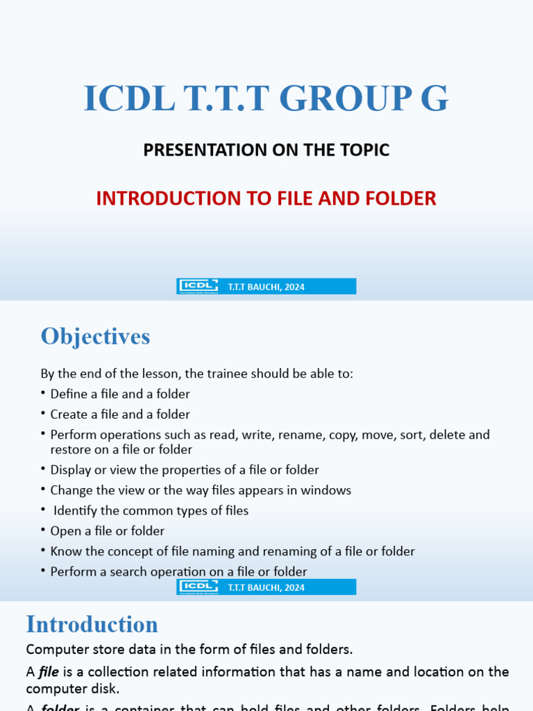 Icdl Group G Presentation | PDF | Computer File | Icon (Computing)