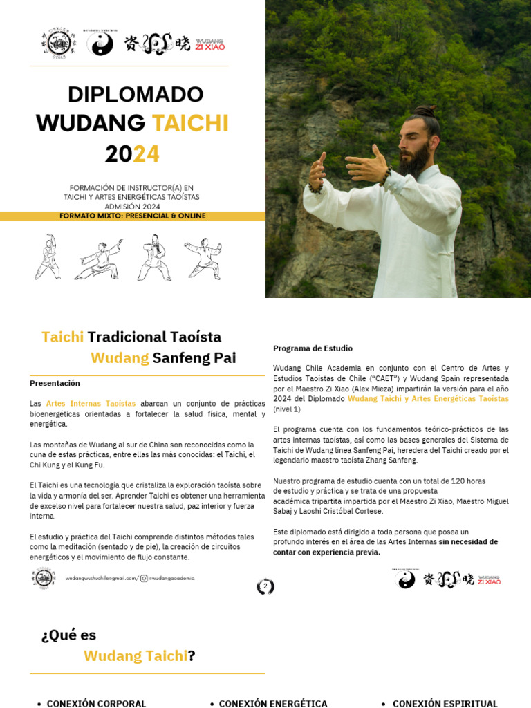 Brochure Diplo Taichi 2024 | PDF | Tai Chi | Qi