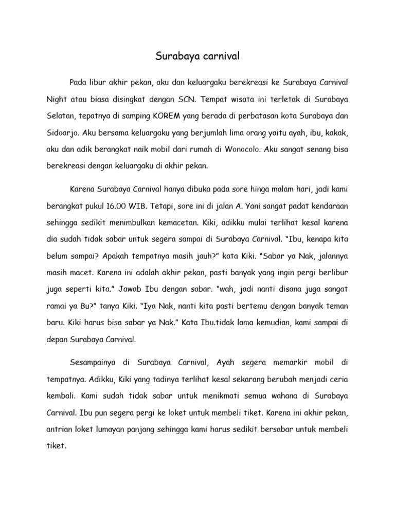 Surabaya Carnival: Liburan Seru Keluarga | PDF | Agama & Spiritualitas