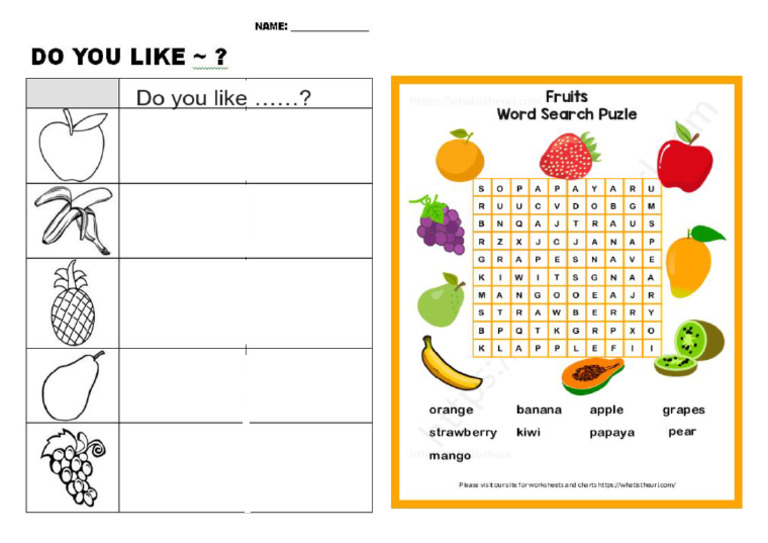 Primer Grado Frutas | PDF