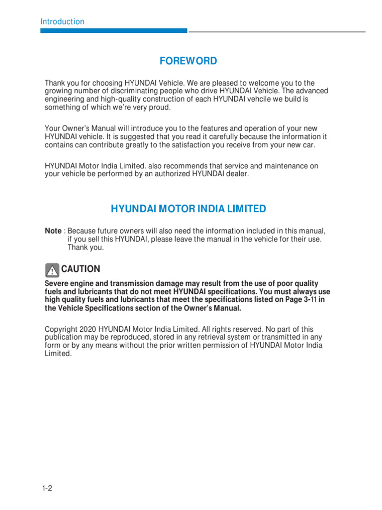 Manual de Usuario Hyundai I20 (2020) (444 Páginas) | PDF