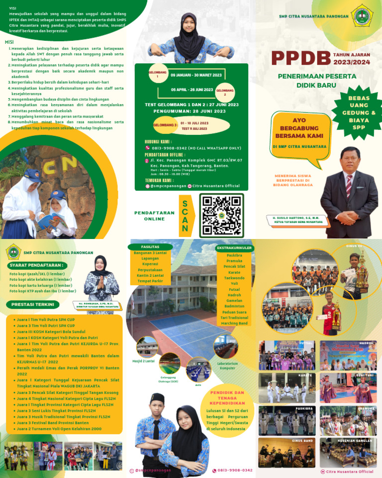 Brosur PPDB SMP Tahun Ajaran 20232024 | PDF