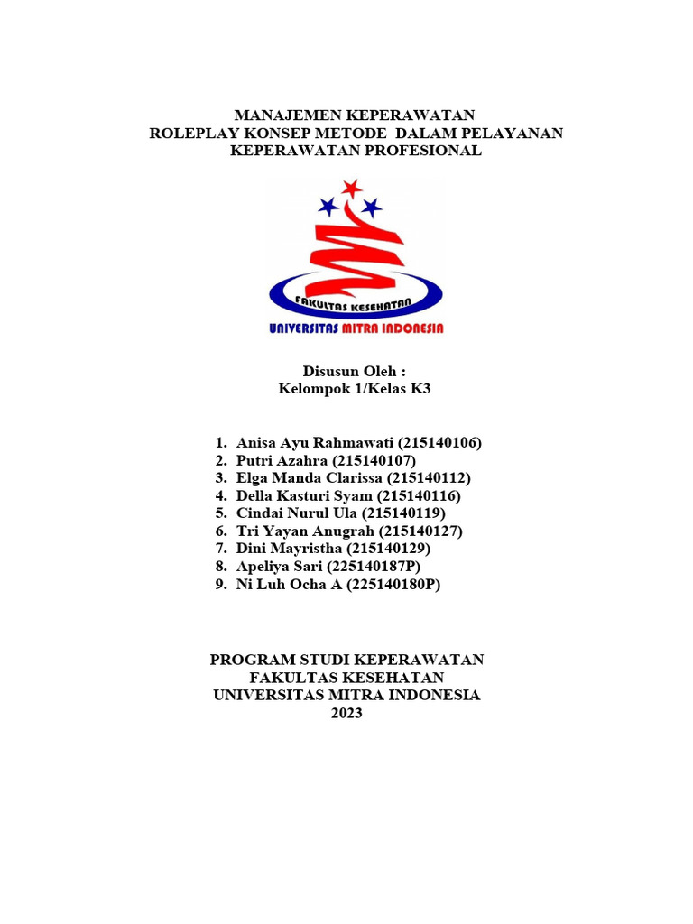 Skenario Roleplay Metode Tim (K3) - 1 | PDF