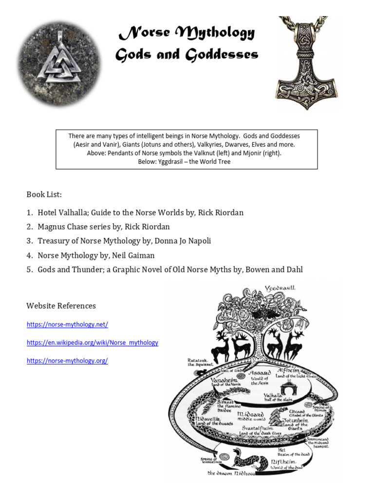 Norse Mythology Gods and Goddesses 2 | PDF | Norse Mythology | Æsir