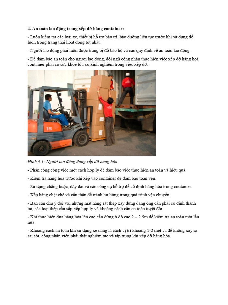 An toàn trong xếp dỡ hàng container | PDF