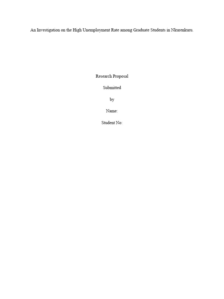 Research Proposal | PDF | Unemployment | Methodology