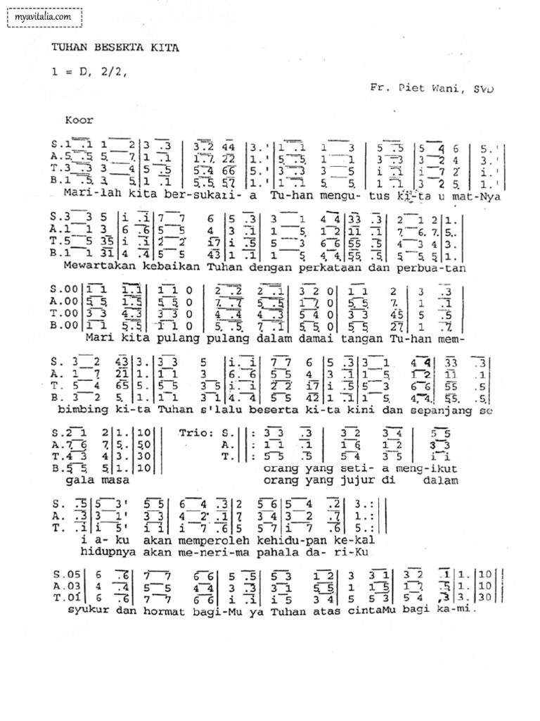 Tuhan Beserta Kita - Piet Wani SVD | PDF