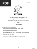 Wakissha Joint Mock Examination Uace 5152 Agriculture Past Paper 2024 | PDF