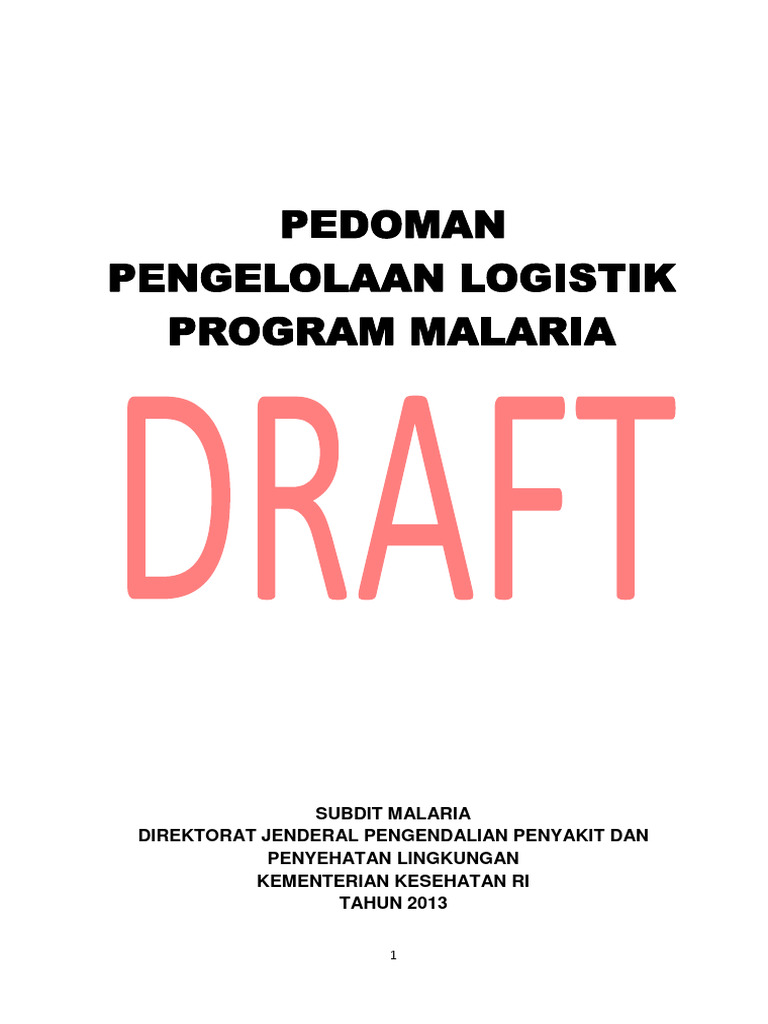 PANDUAN PENGELOLAAN LOGISTIK Final 13 September 2013 - Draft | PDF PANDUAN PENGELOLAAN LOGISTIK Final 13 September 2013 - Draft | PDF