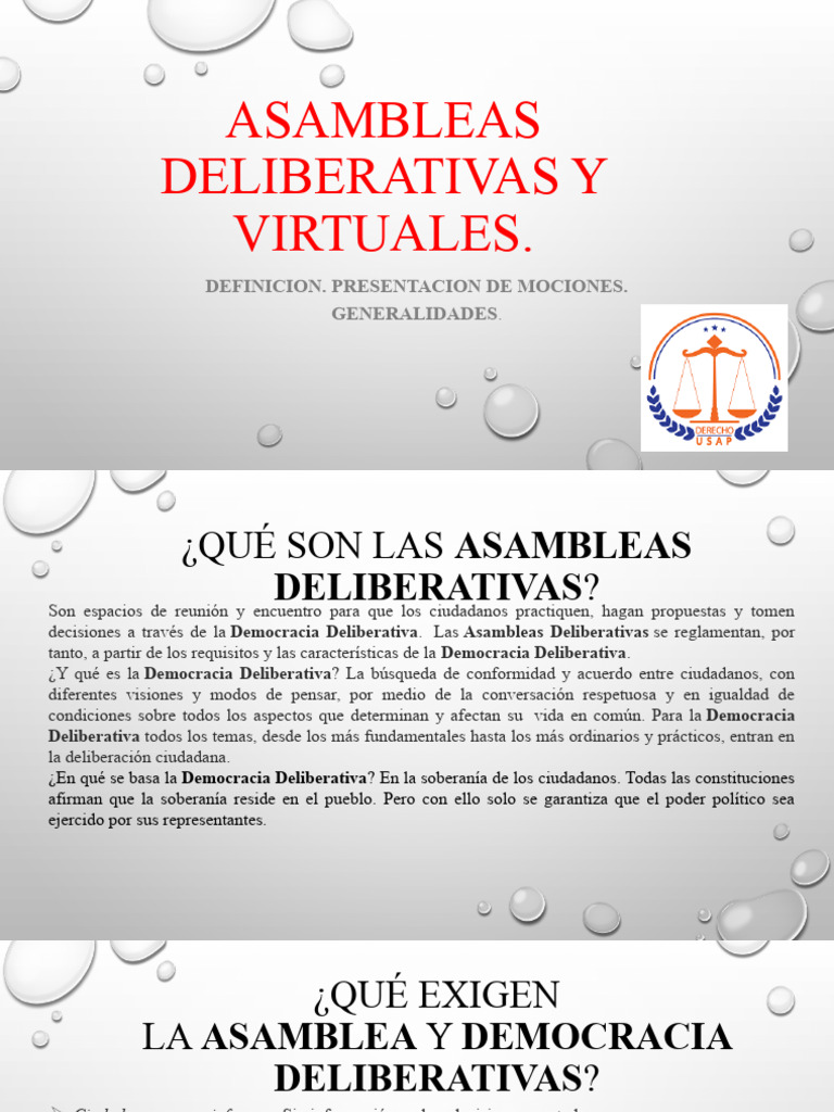 ASAMBLEAS DELIBERATIVAS y VIRTUALES | PDF | Democracia | Ideologías políticas