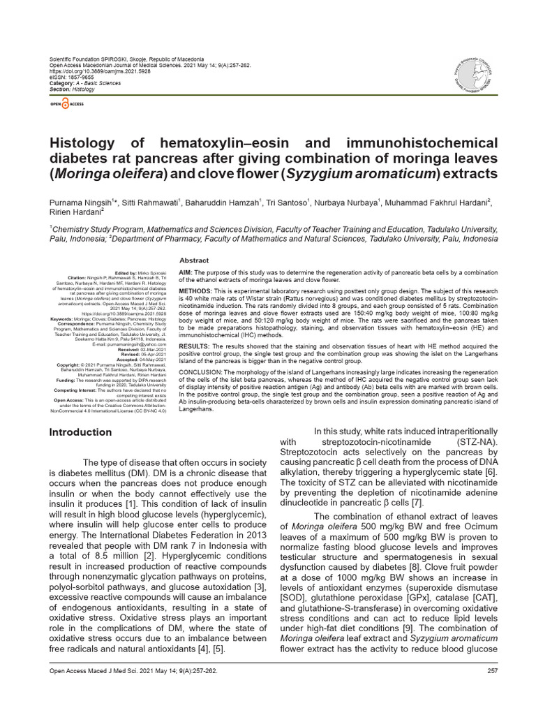 Oamjms 9a 257 | PDF | Insulin | Pancreas