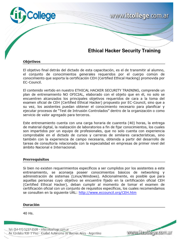 Ethical Hacker - Security Training | PDF | Hacker de seguridad ...