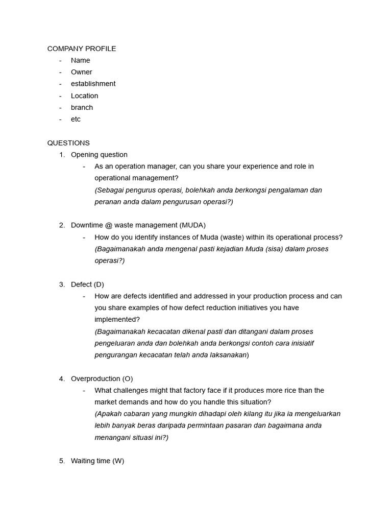 Operation Questions | PDF