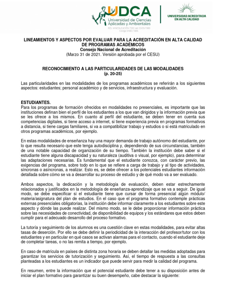 Acreditación de Programas Virtuales | PDF | Maestros | Enseñando