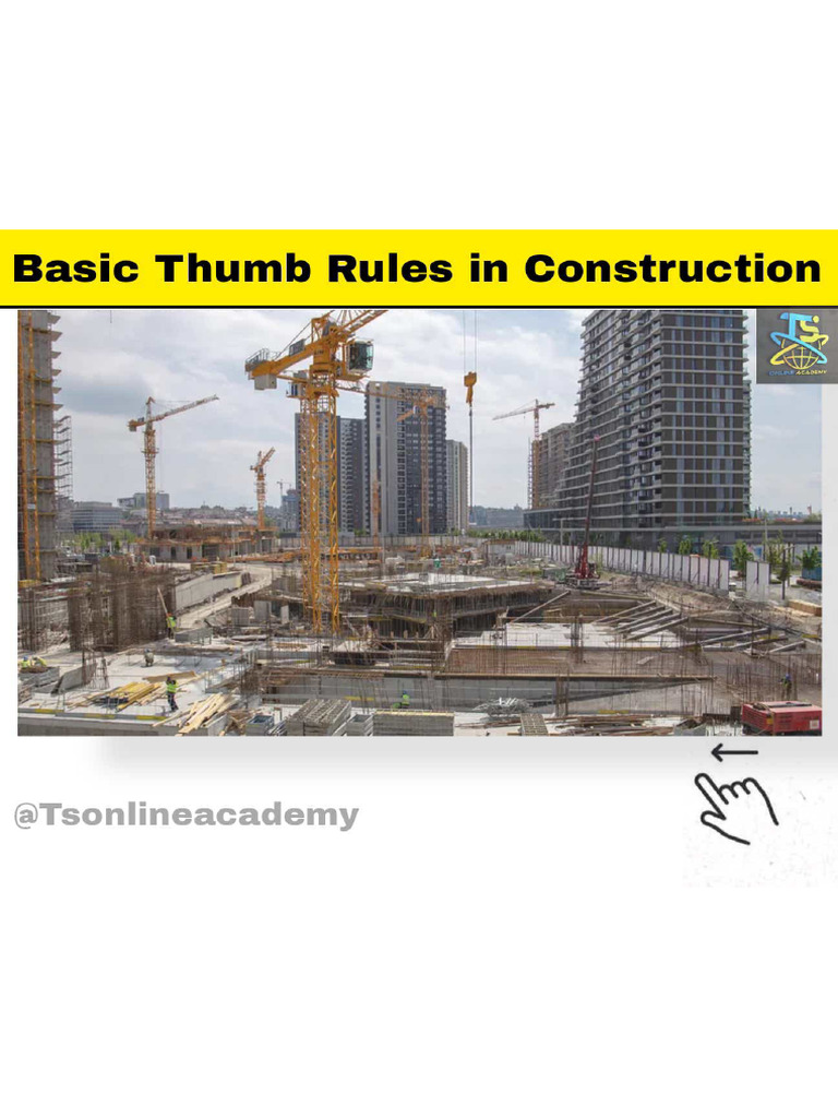 Basic Thumb Rules in Construction | PDF