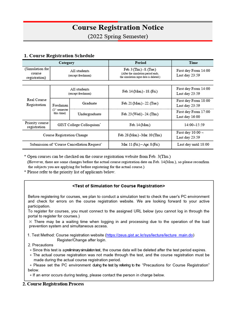 Spring 2022 Course Registration Guide Pdf Thesis Login