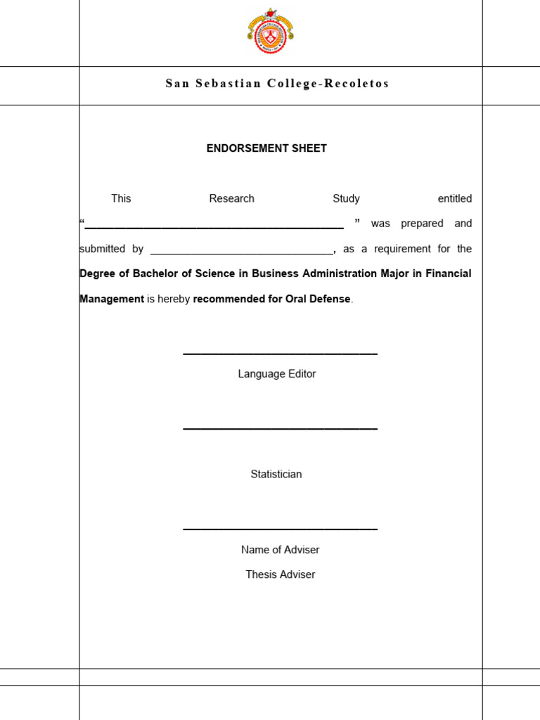 ENDORSEMENT SHEET | Download Free PDF | Educational Stages | Qualifications