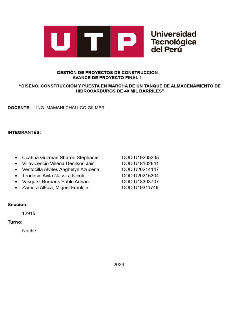 Avanze 1 Proyecto Gestion | PDF | Gasolina | Petróleo