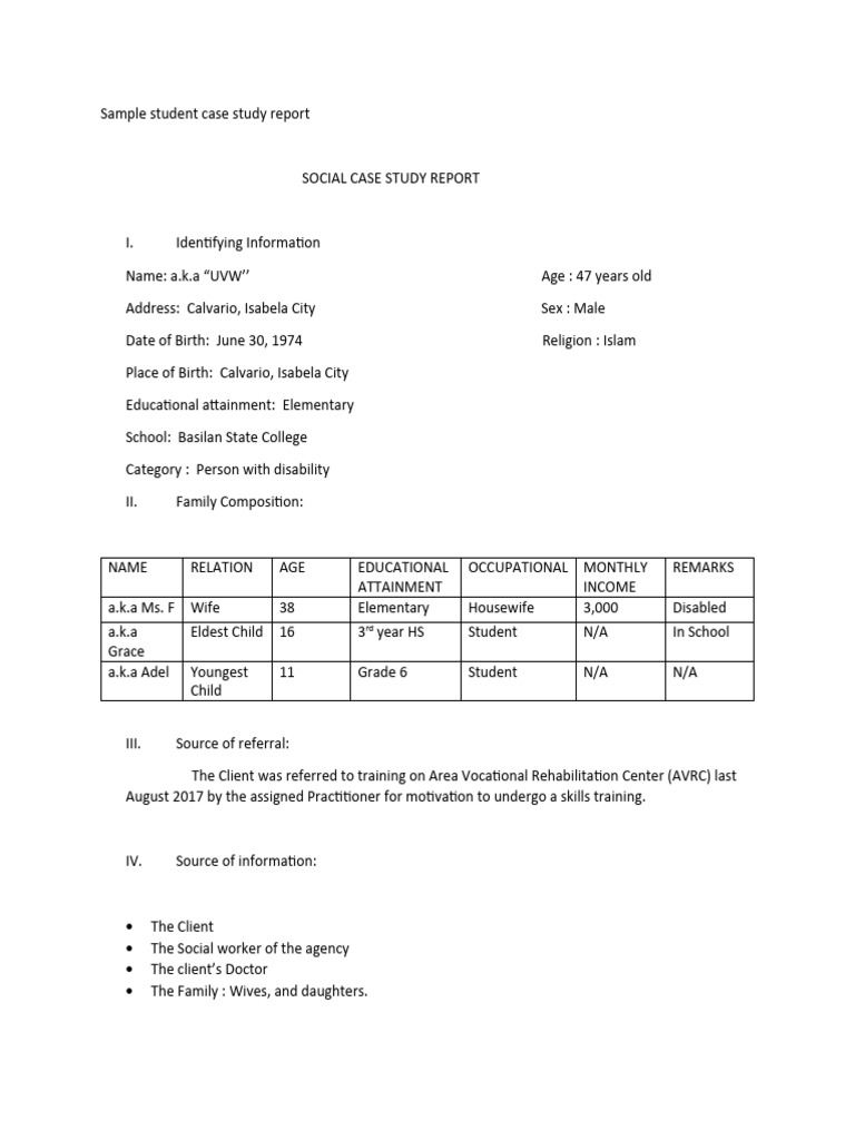 CASE STUDY 2. MR. With Disability . | PDF | Disability | Intellectual ...
