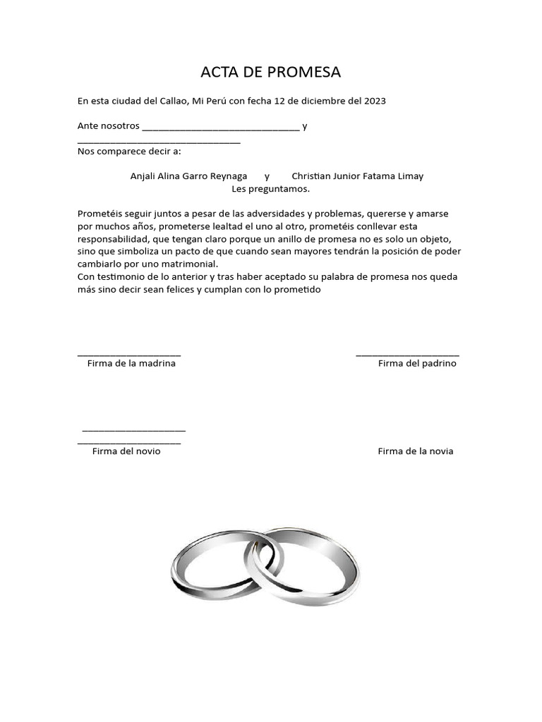 Acta de Promesa | PDF