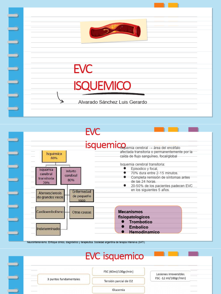 Evc Isquemico | Descargar gratis PDF | Carrera | Isquemia