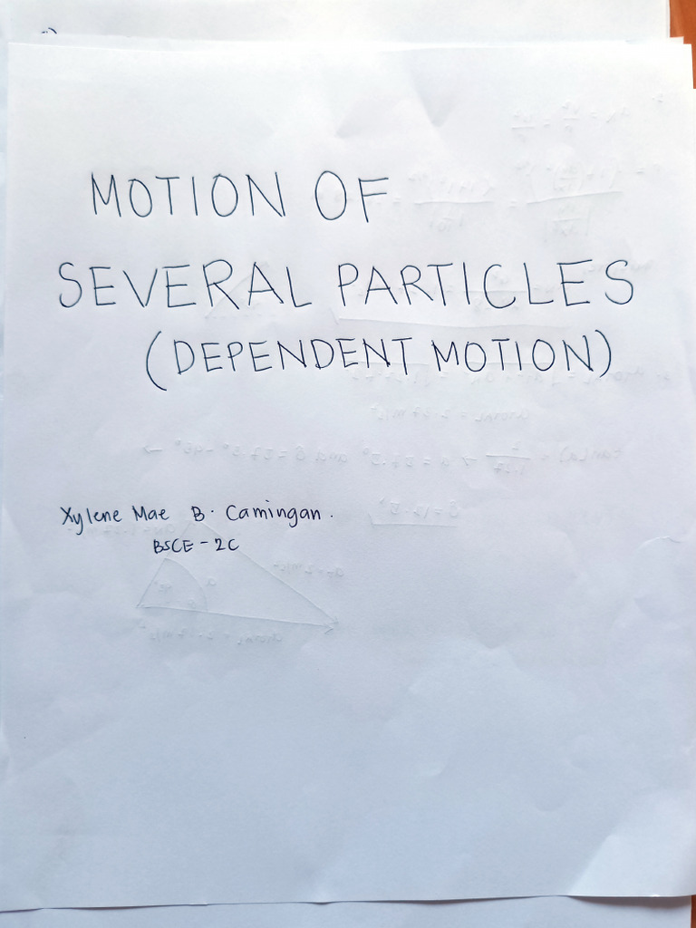 Motion of Several Particles | PDF