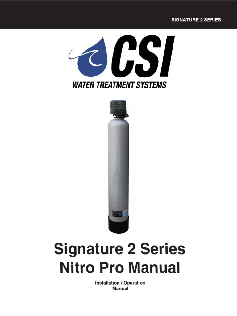 Signature 2 Nitro Pro Valve, Installation and Operation4756 | PDF ...