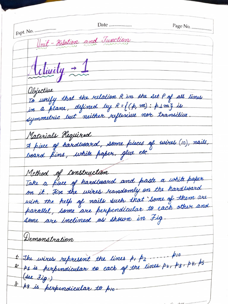 Maths Activity Practical Work | PDF