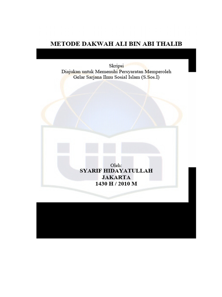 metode dakwah ali bin abi thalib | PDF