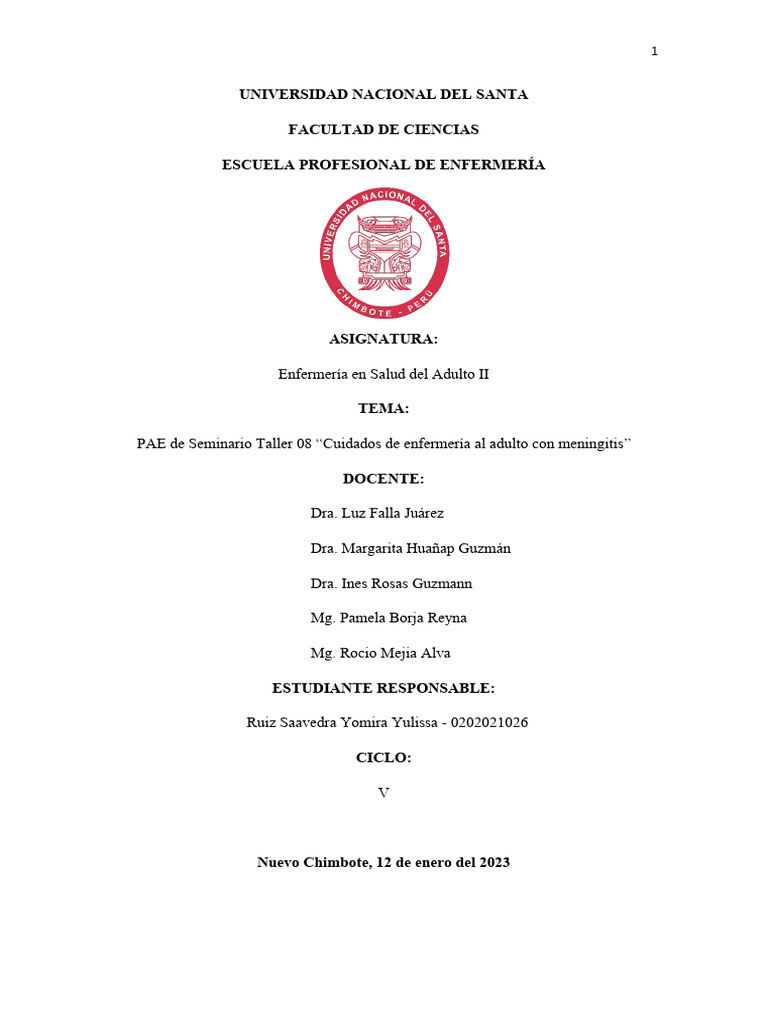 Cuidados de Enfermería en Meningitis | PDF | Termorregulación | Dolor