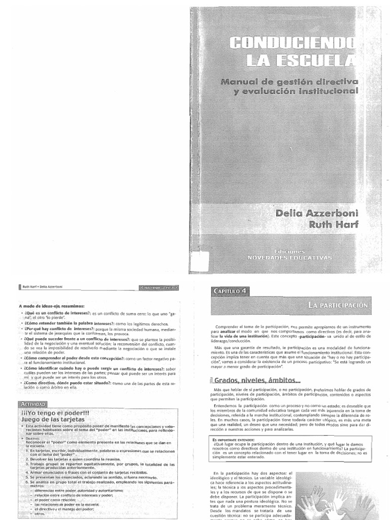 CAP4. AZZERBONI-Delia-y-HARF-Ruth-CONDUCIENDO-LA-ESCUELA | PDF