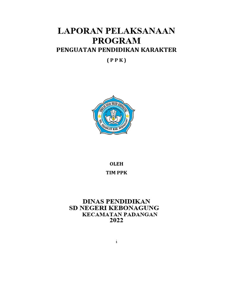 Laporan PPK SDN Sumberarum 1 Ngraho | PDF | Seni