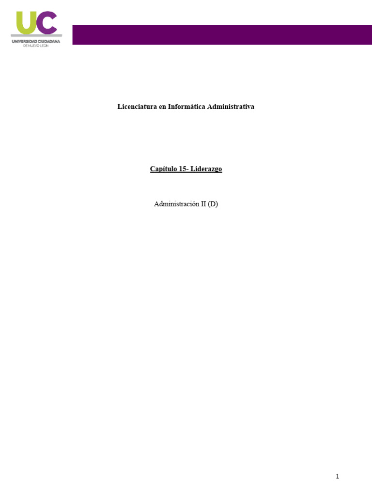 Tarea Sem5 - D | PDF | Liderazgo | Psicología Social