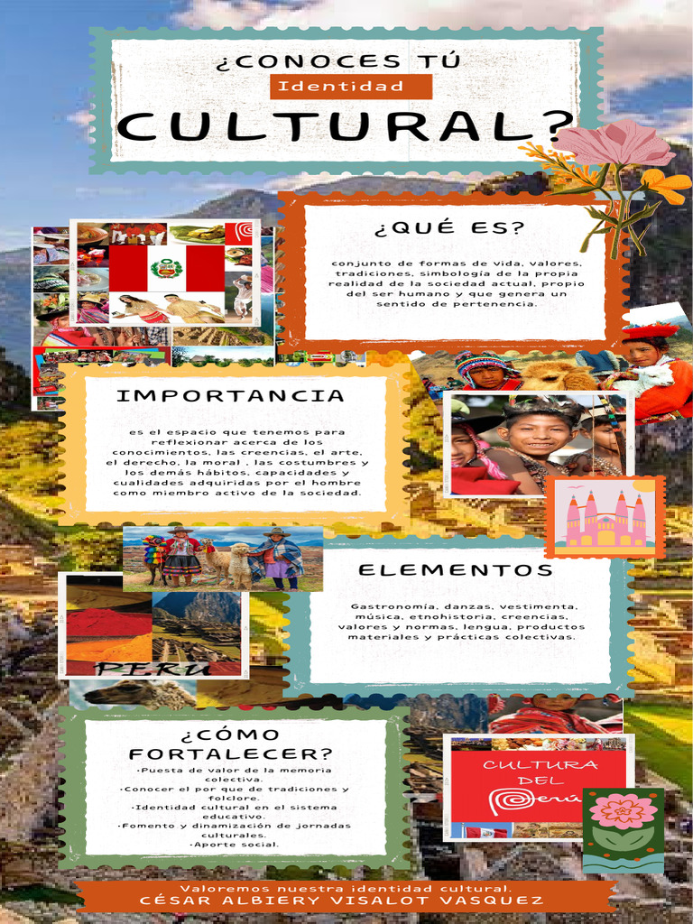Infografía de identidad cultural peruana. | PDF