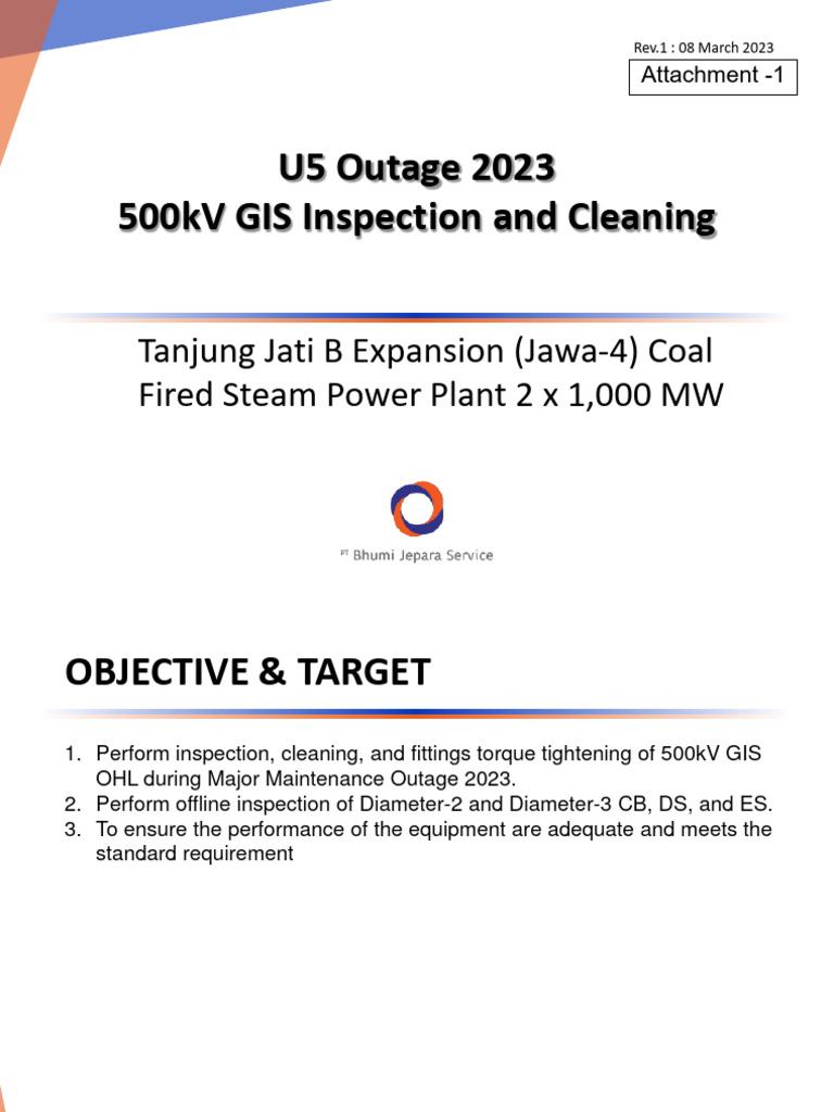Attachments 1 - SOP Power Outage Work For Unit 5 Generator Transformer ...