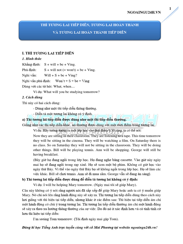 Tương Lai TD, TLHT | PDF