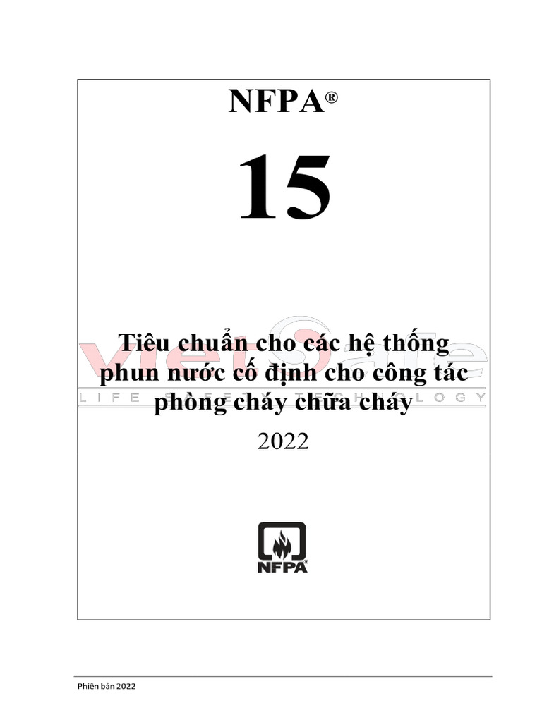 Nfpa 15. 2022 (TV) | PDF