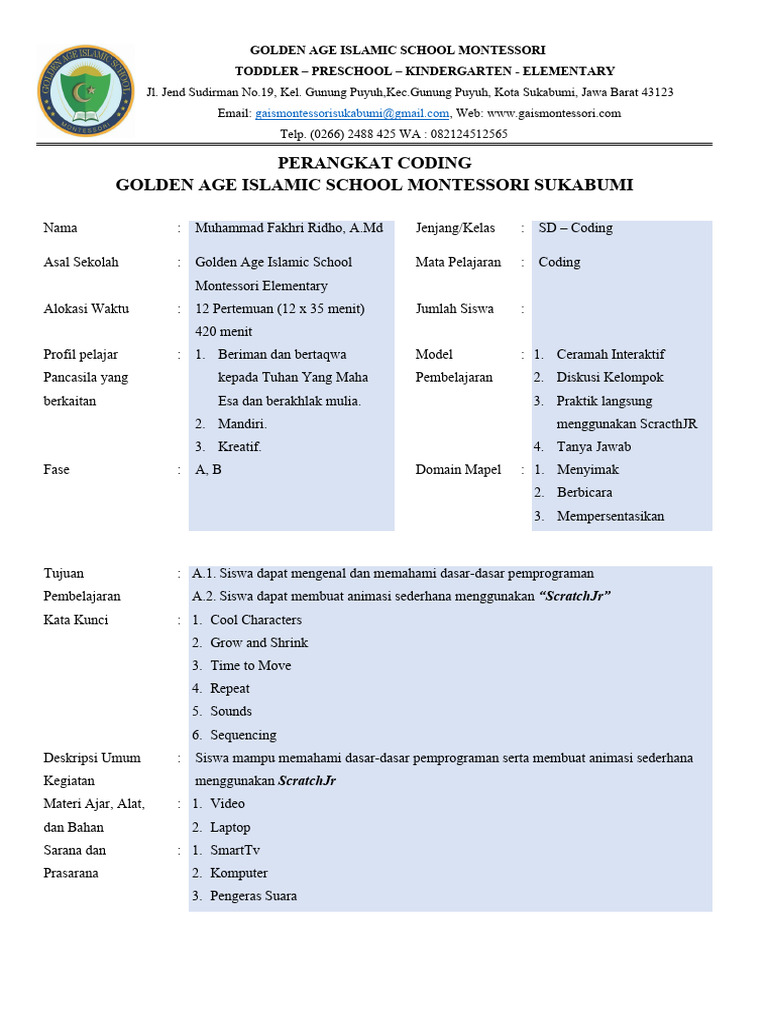 MODUL AJAR CODING | PDF