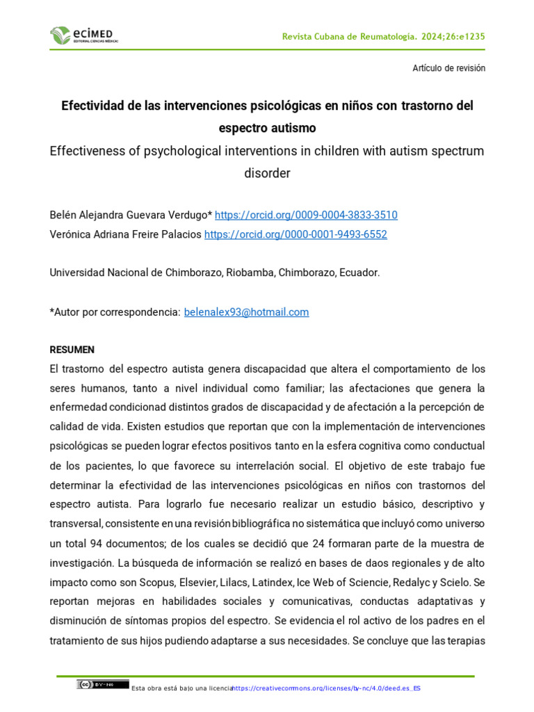 1235 7601 2 PB | PDF | Espectro autista | Psicoterapia