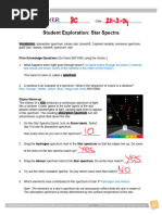 Star Spectra Gizmo Lab | PDF | Stars | Spectral Line