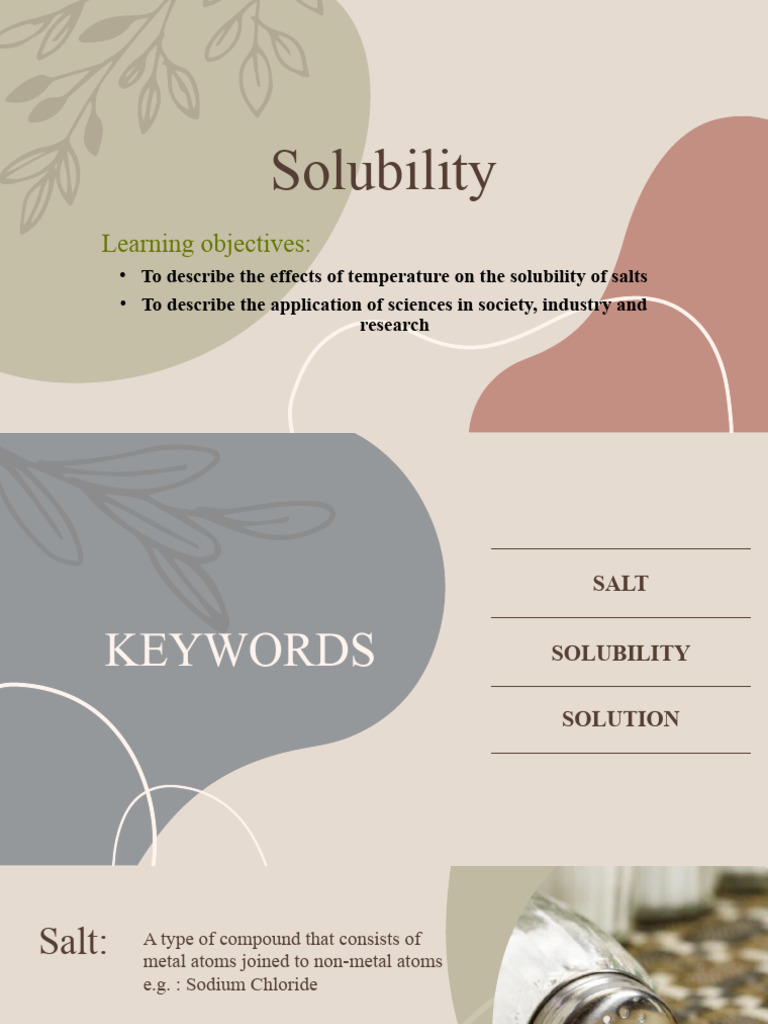 Solubility | PDF