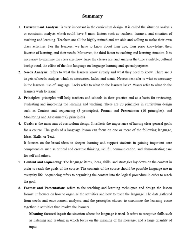 Summary to review | PDF | Educational Assessment | Learning